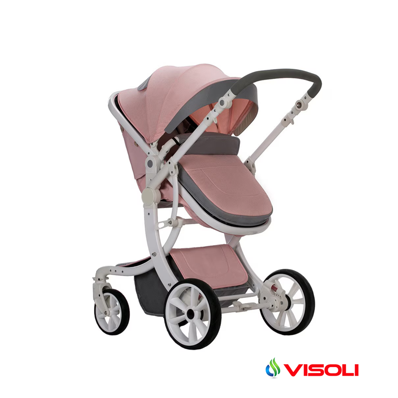 Carucior roz copii 2 in 1 Visoli - Bebelusu.ro